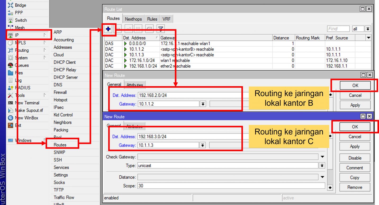 Citraweb.com : Routing Jaringan Lokal Pada Koneksi VPN